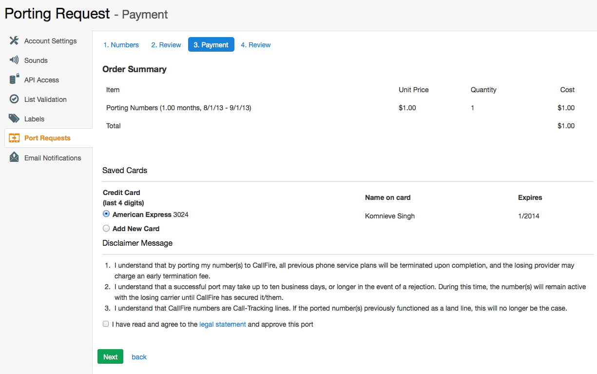 Porting Numbers | CallFire